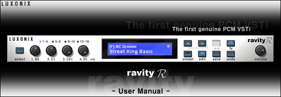 LUXONIX ravity(R) - User Manual